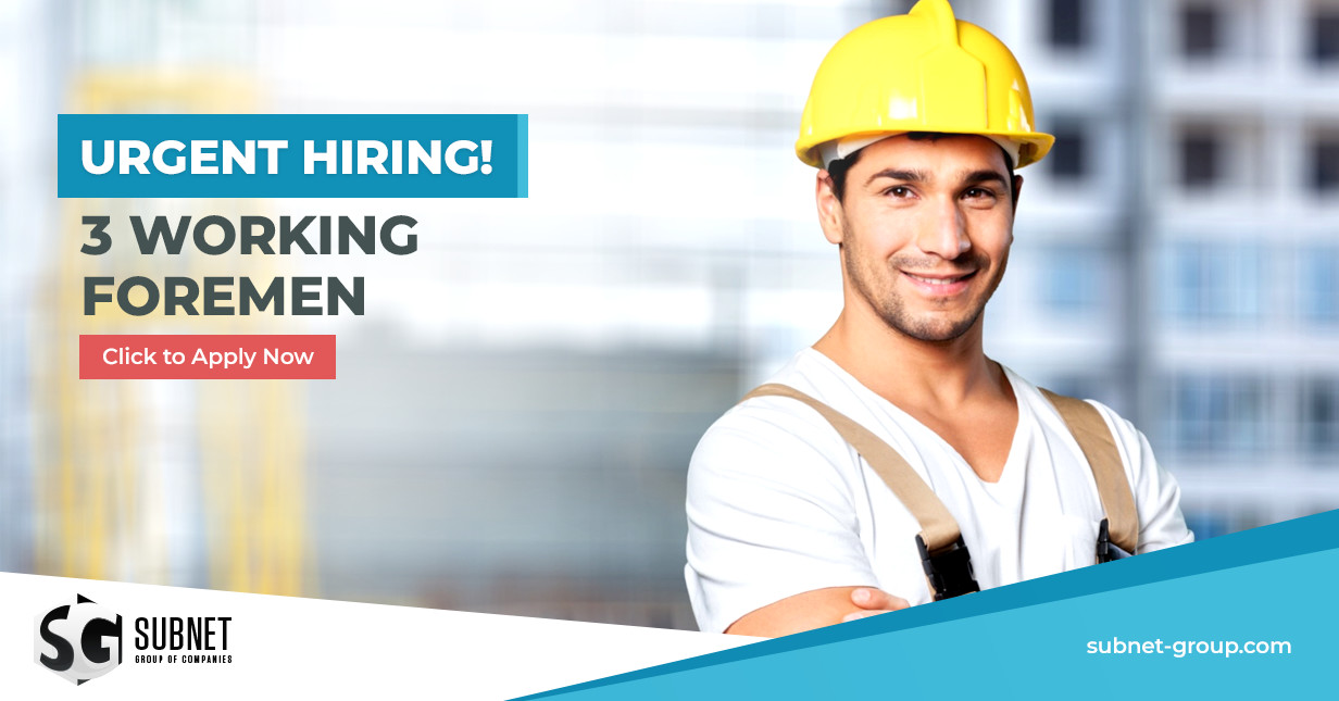 Subnet Construction - Subnet Construction is Hiring Working Foremen!